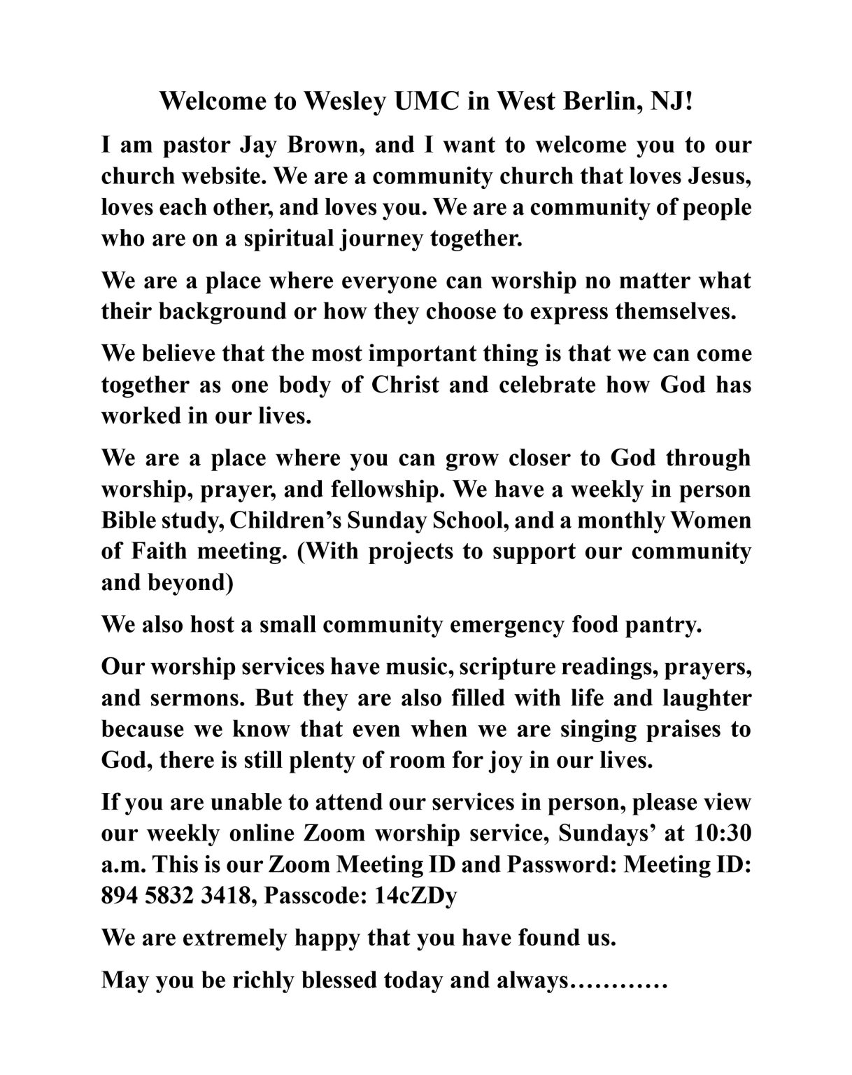 Home - wesleyumcwestberlin.org