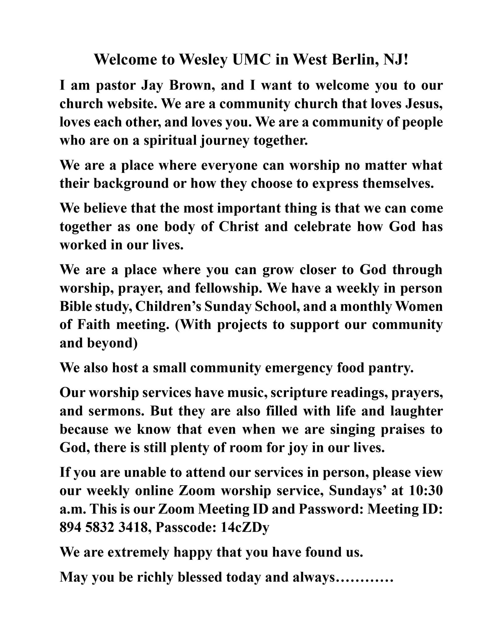 Home - wesleyumcwestberlin.org